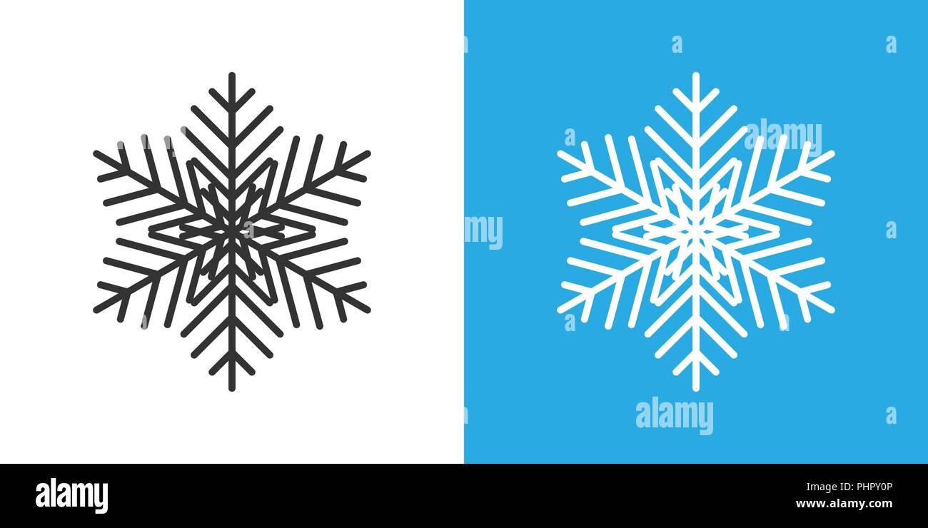 Snowflake icon in flat style. Snow flake winter vector illustration on ...