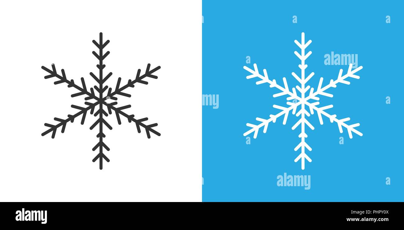 Snowflake icon in flat style. Snow flake winter vector illustration on ...