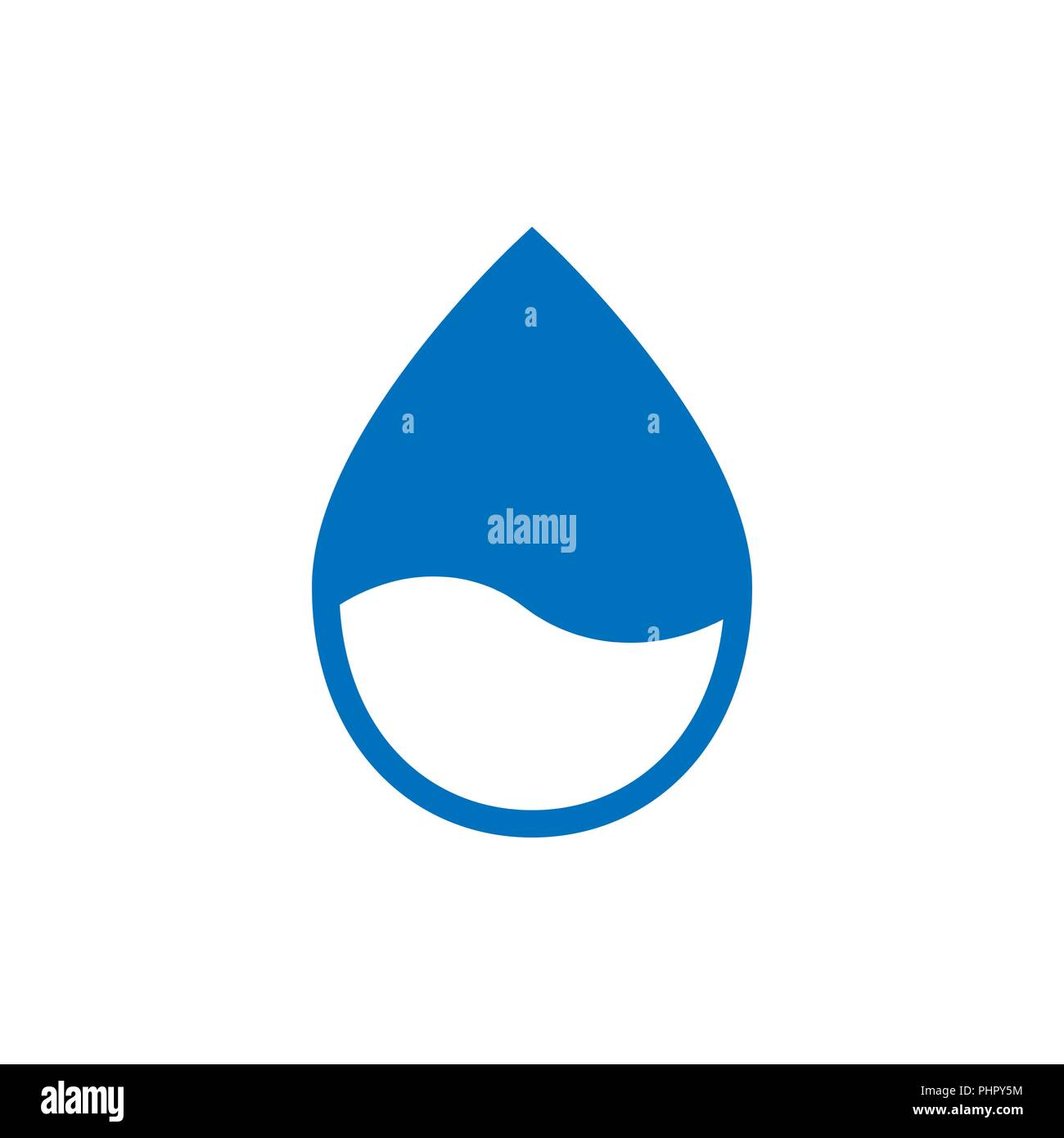 Water drop icon in flat style. Raindrop vector illustration on white ...