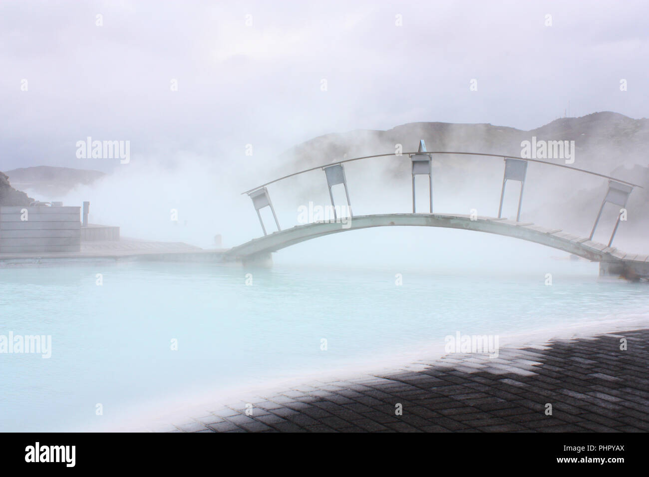 Blue Lagoon Grindavik Iceland - March 22 2013: View over the Blue ...