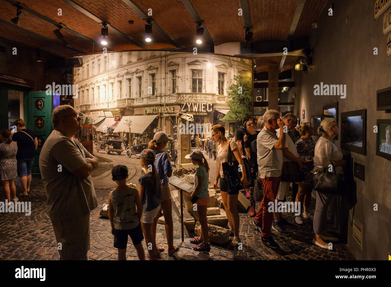 People learning history in Warsaw Rising Museum (Warsaw Uprising Museum ...