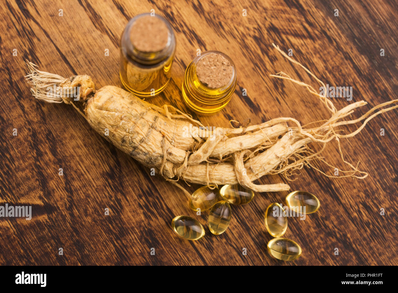 Extract of ginseng root Stock Photo - Alamy