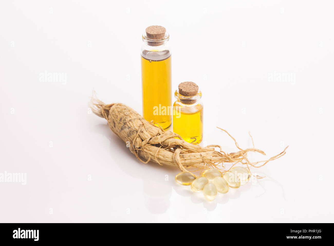 Extract of ginseng root Stock Photo - Alamy