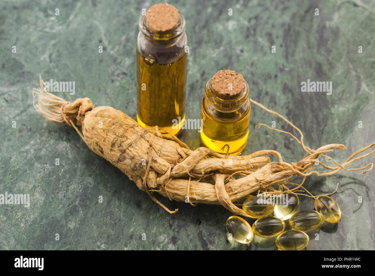 Extract of ginseng root Stock Photo - Alamy