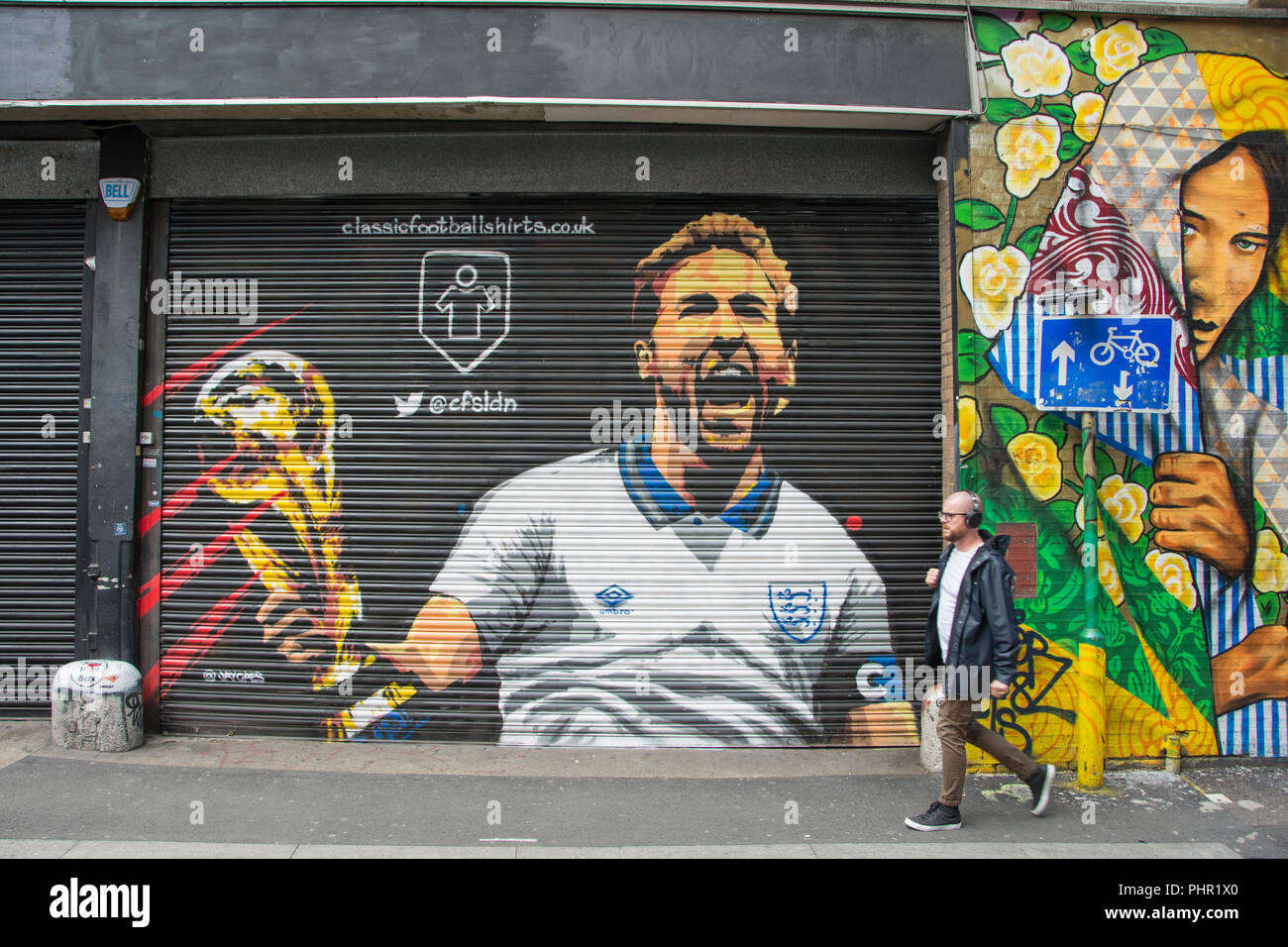 Harry Kane World Cup street art by Jaycaes on Rivington Street, Hoxton ...