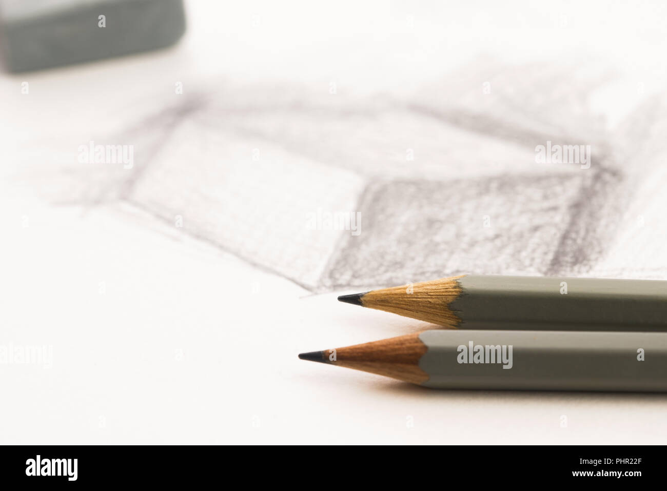 Drawing of artist by pencil on paper Stock Photo - Alamy