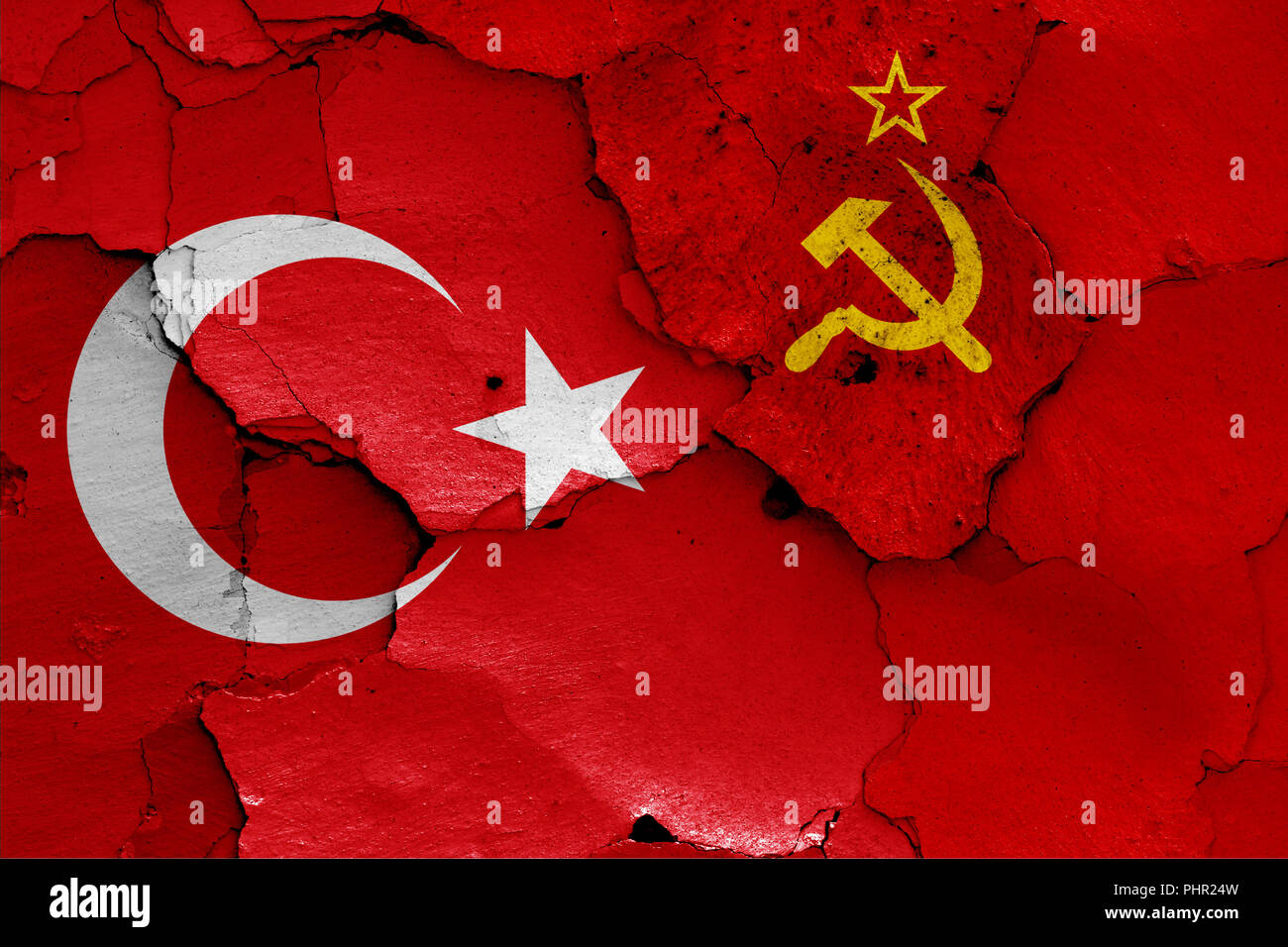 flags of Turkey and Soviet Union Stock Photo - Alamy