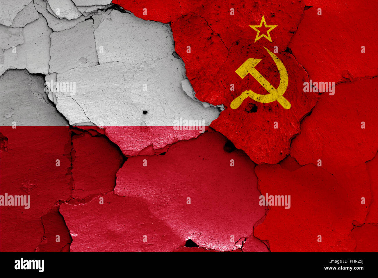 flags of Poland and Soviet Union Stock Photo - Alamy