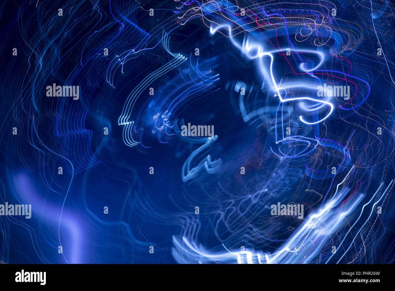 blue moving lights background Stock Photo - Alamy