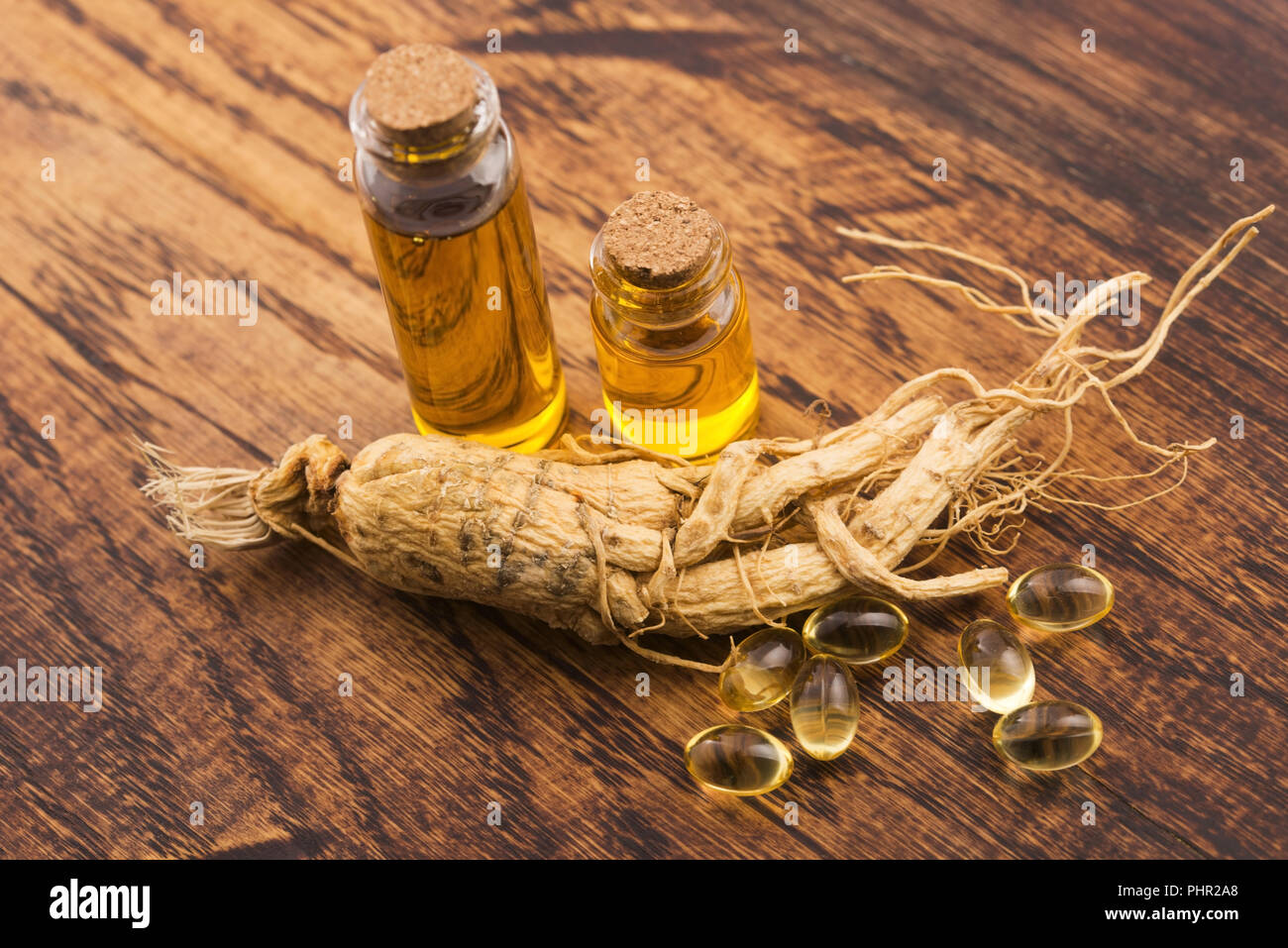 Extract of ginseng root Stock Photo - Alamy