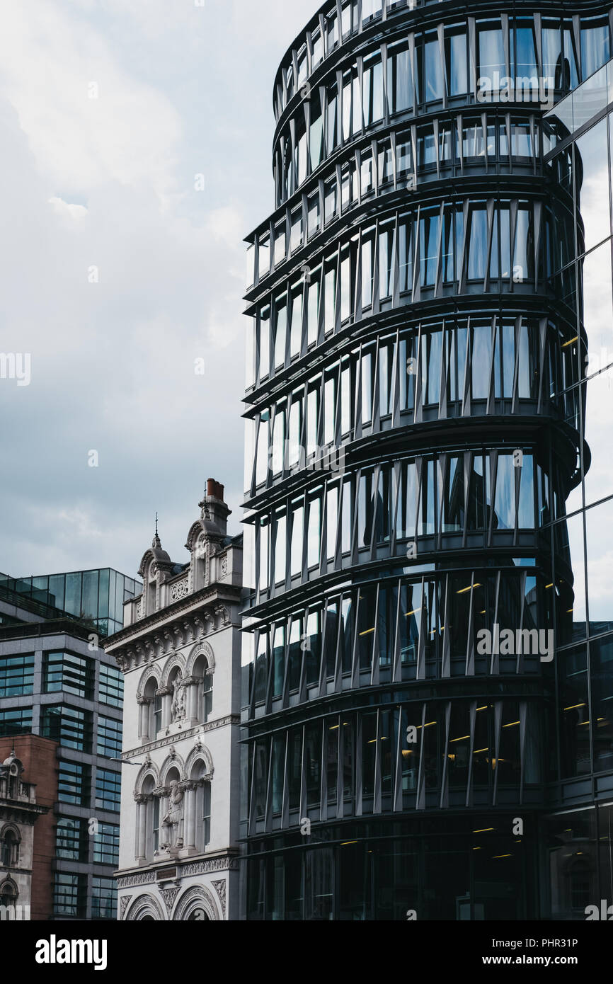 Exterior of a modern office building in the City of London, London, UK ...
