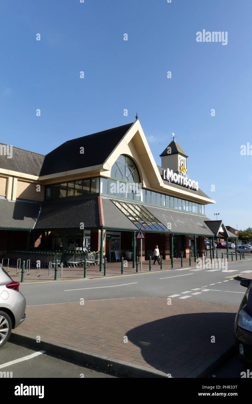 Sunny day Exterior image of Morrisons Supermarket, Halfway, Sheffield ...