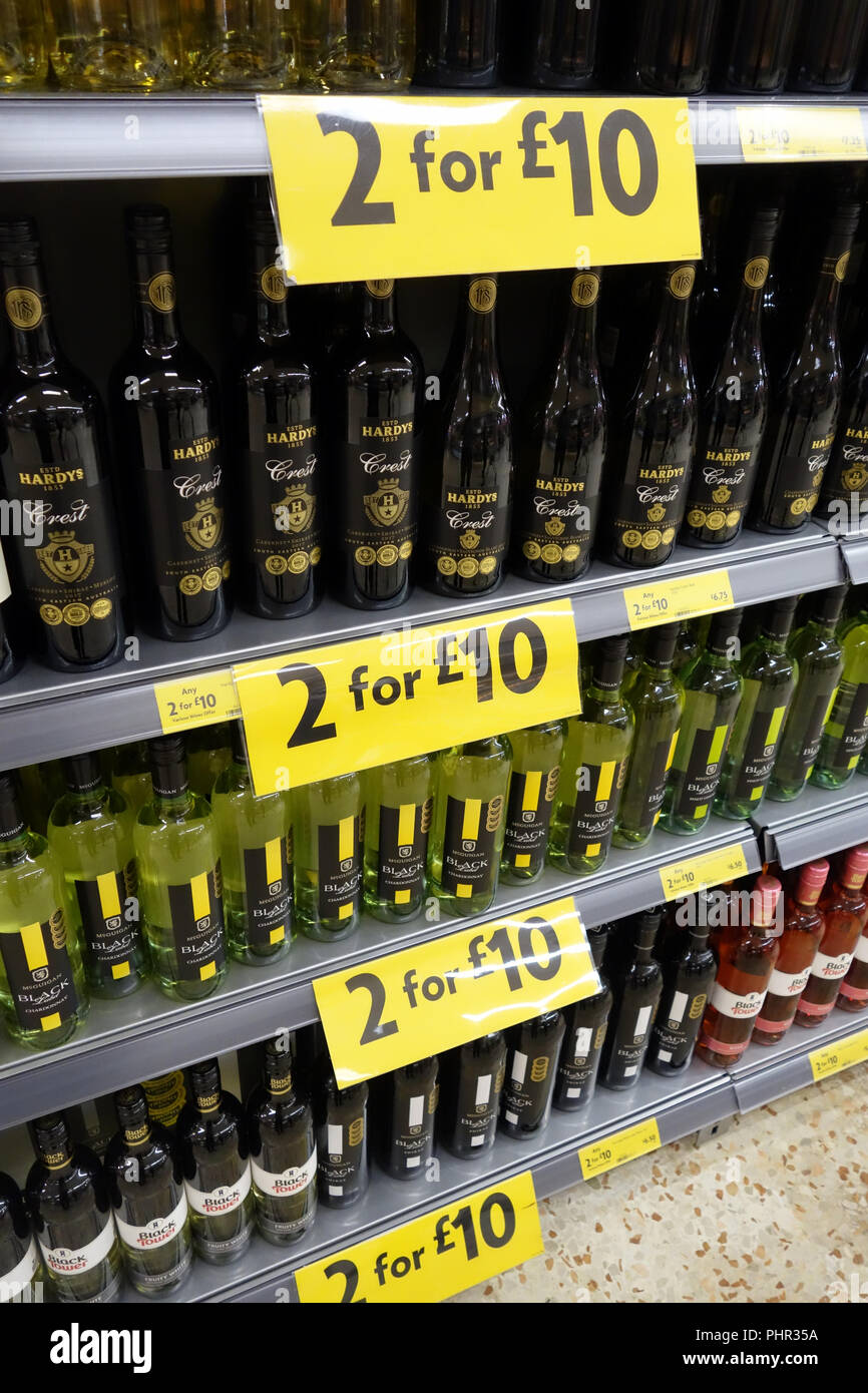 bottled wine supermarket booze £2 for £10 when shopping at Morrisons ...