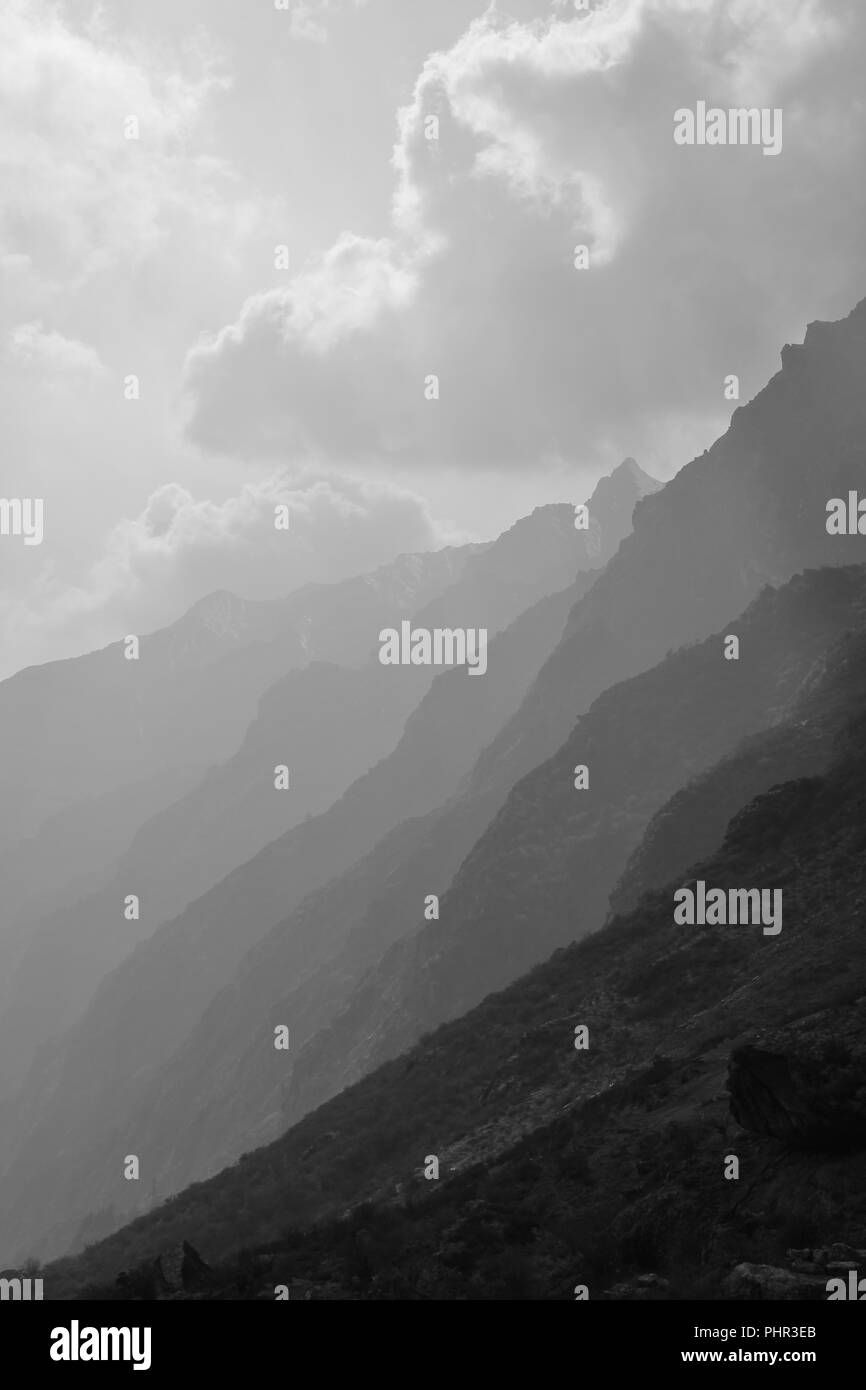 Nepal view Black and White Stock Photos & Images - Alamy