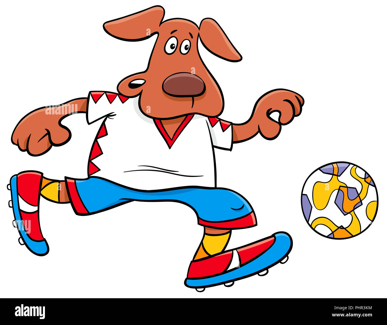 Dog football drawing hi-res stock photography and images - Alamy