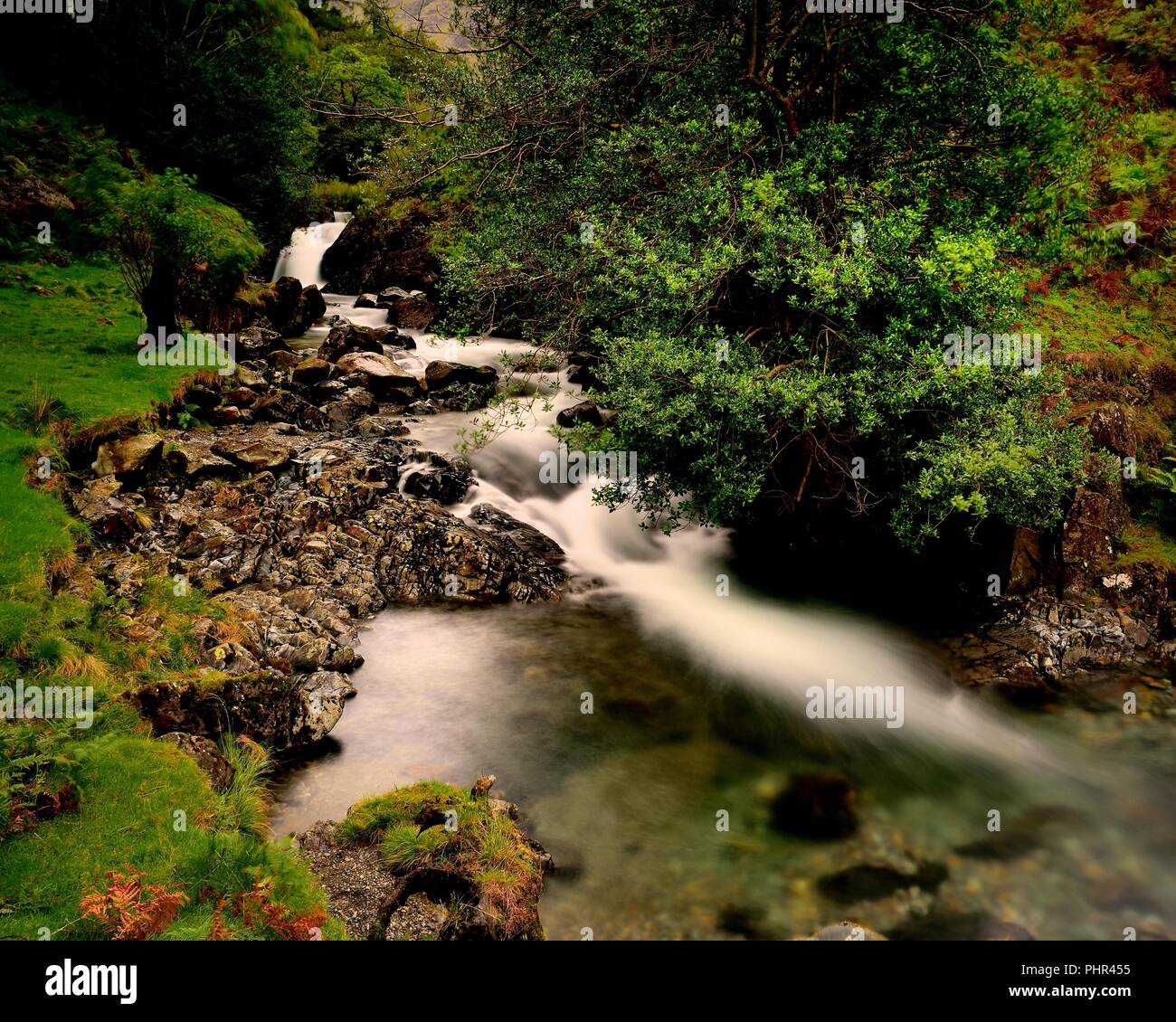 Fast flowing water of Ritson's Force Stock Photo - Alamy