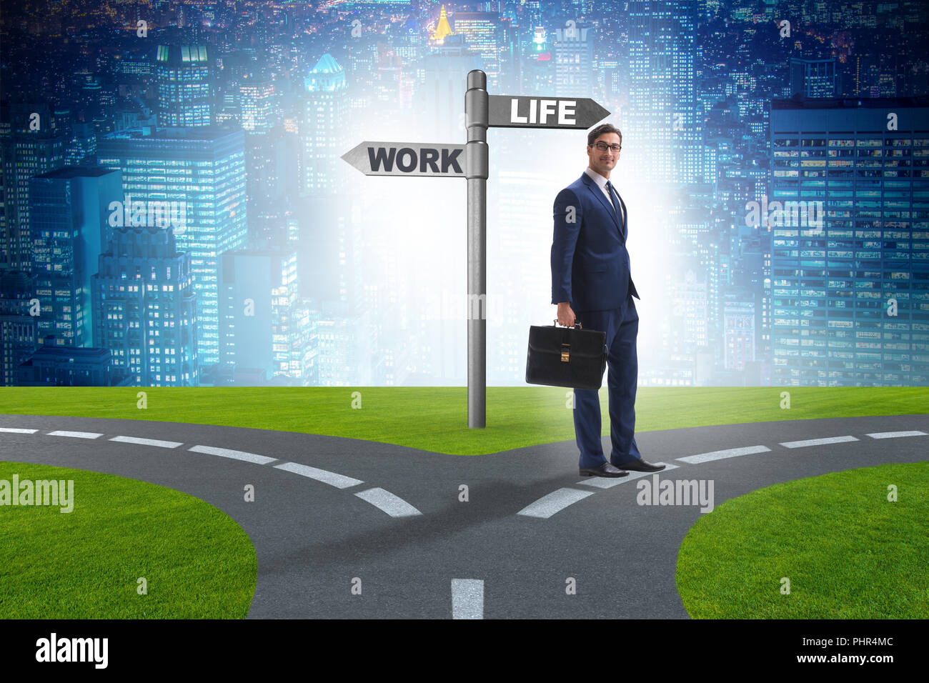 Work life or home balance business concept Stock Photo - Alamy