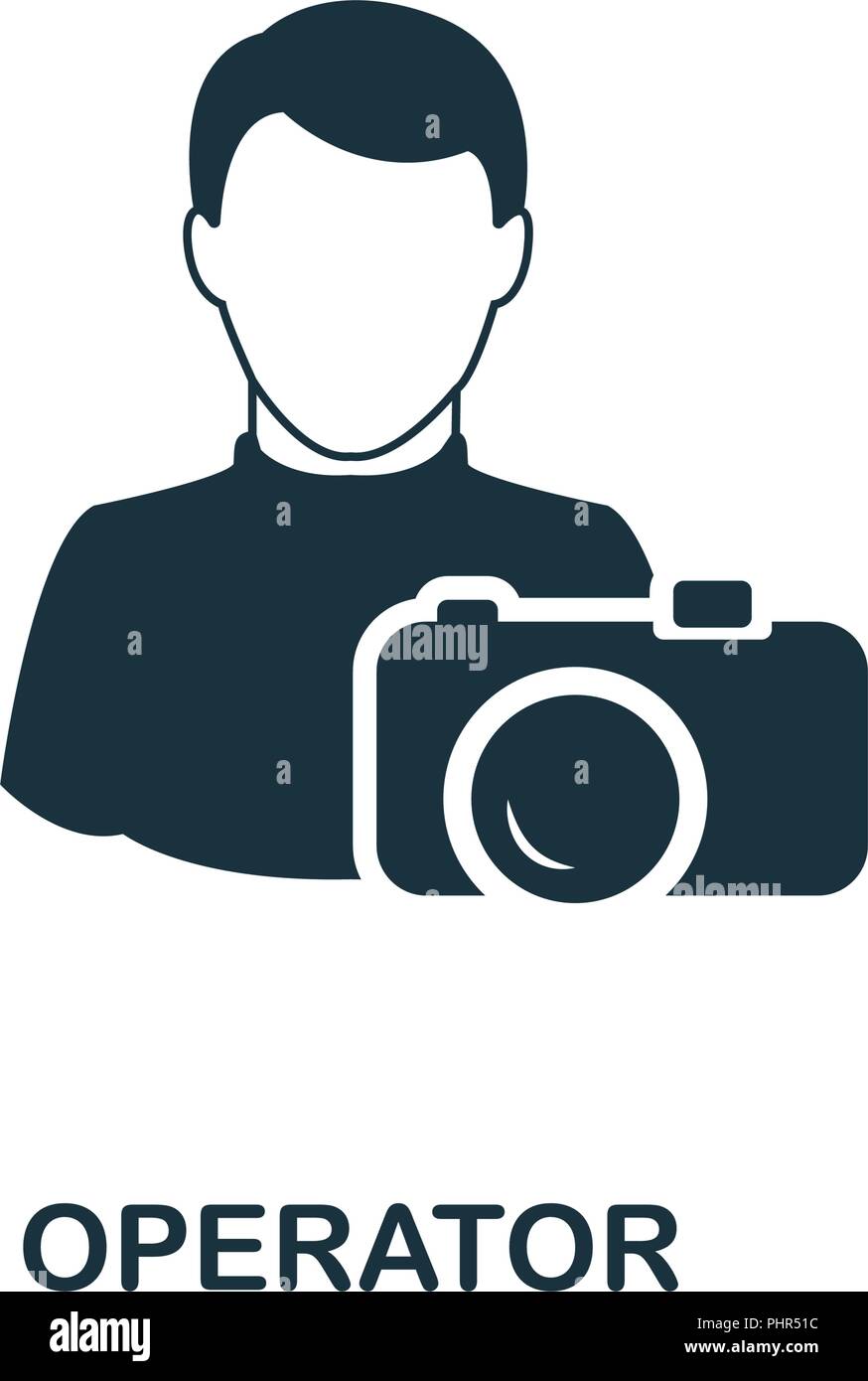 Operator Icon Monochrome Style Design From Professions Collection Ui