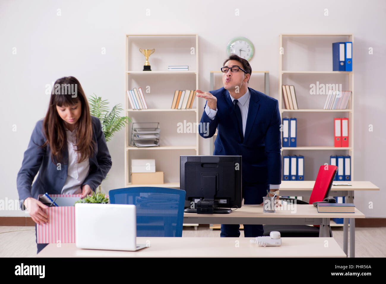 Person being fired from his work Stock Photo - Alamy