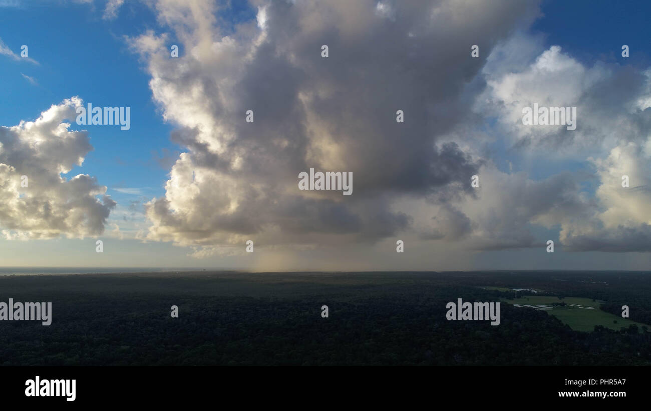 Drone Photo Captures Rain In Distance Stock Photo - Alamy