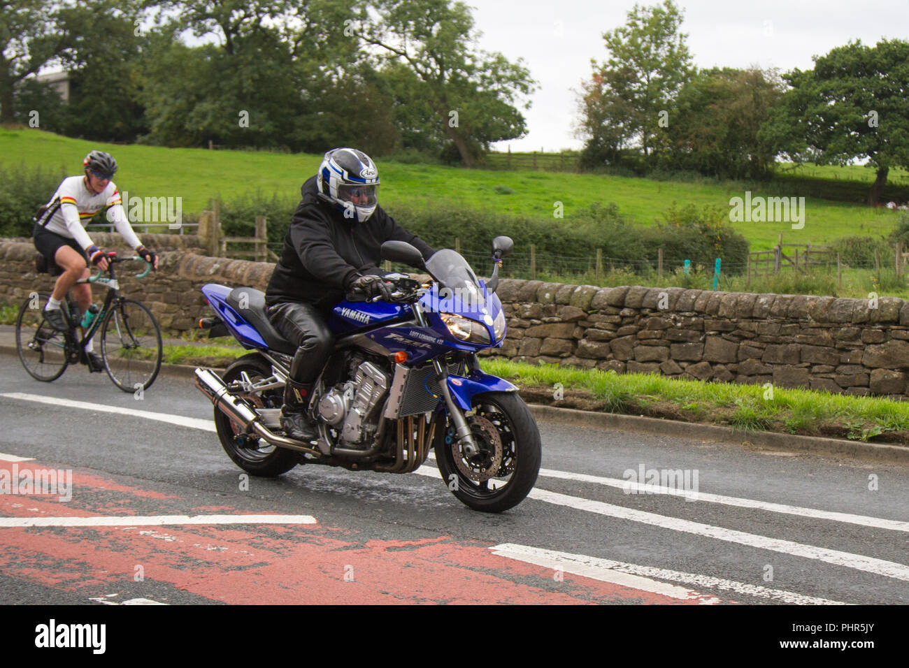 Blue Yamaha FZS 1000 PN02LFL at Hoghton Tower Classic, veteran, vintage ...