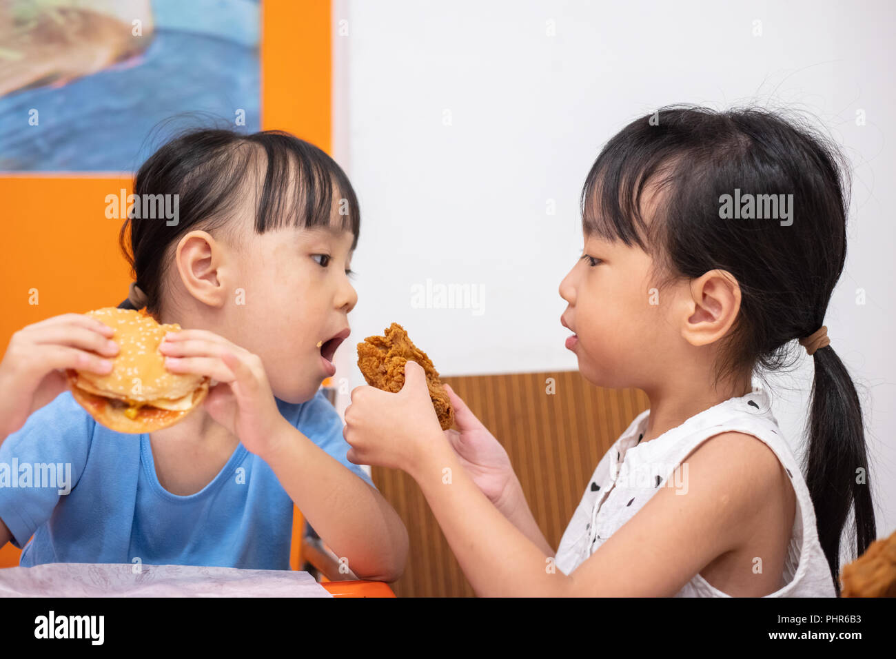 Female kids children chicken hi-res stock photography and images - Alamy