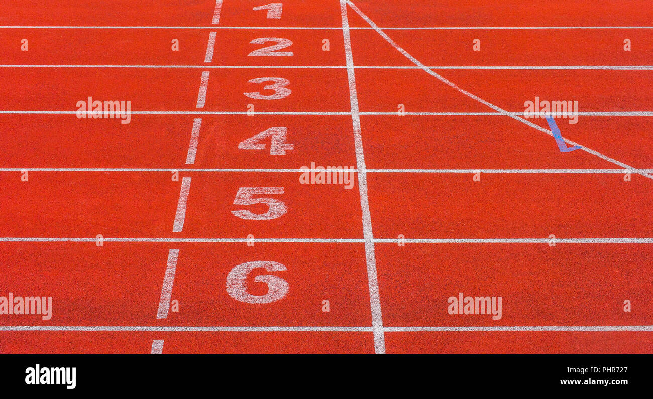 Track and field sports venues of the runway Stock Photo - Alamy