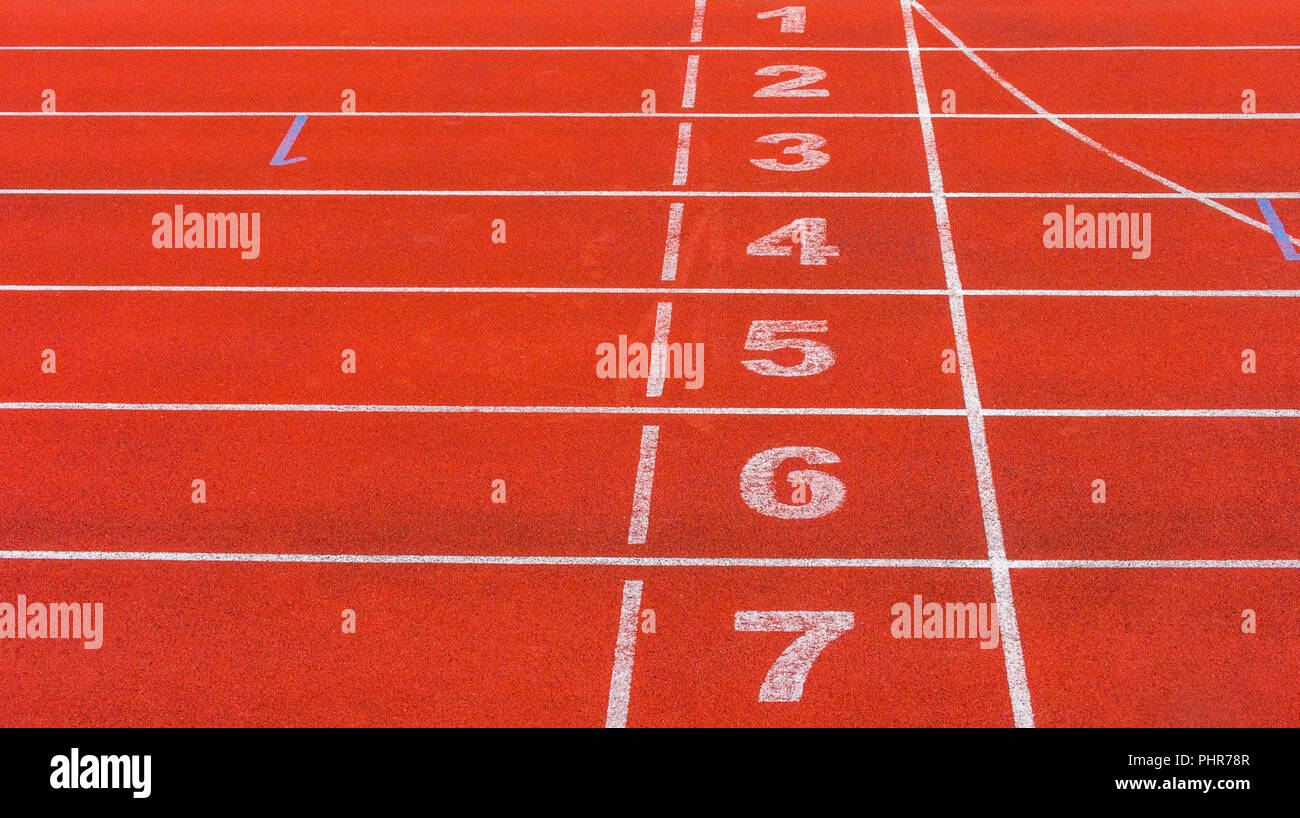 Track and field sports venues of the runway Stock Photo - Alamy