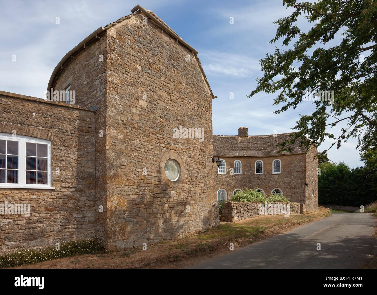 The Half-Moon House at Maugersbury village near Stow-on-the-Wold ...