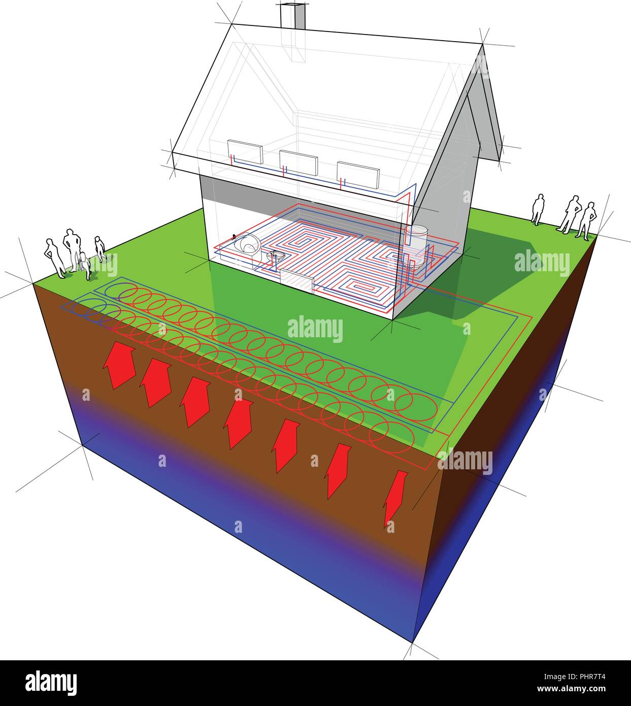 Geothermal pipes Stock Vector Images - Alamy