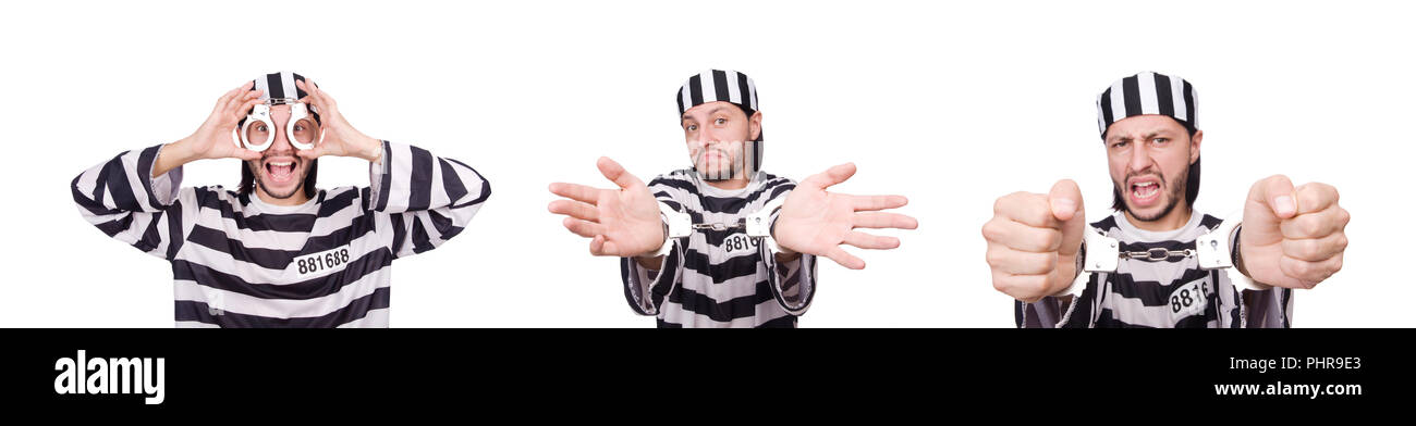 Prison inmate isolated on the white background Stock Photo - Alamy