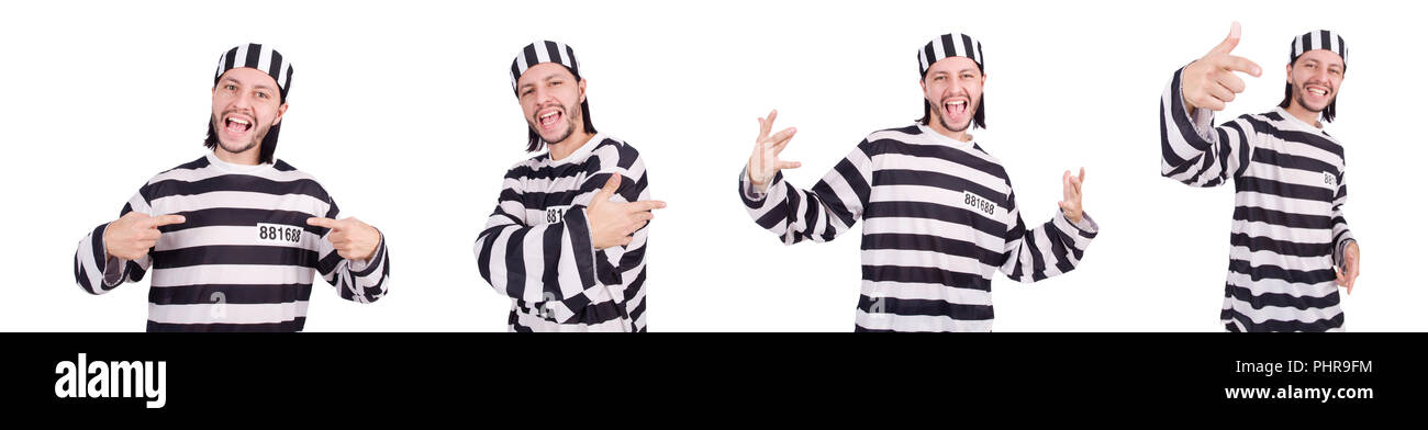Prison inmate isolated on the white background Stock Photo - Alamy