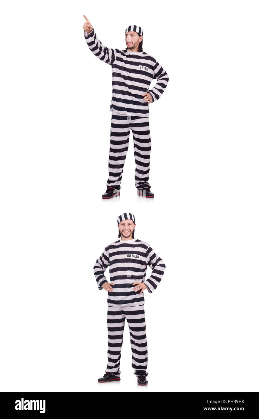 Prison inmate isolated on the white background Stock Photo - Alamy