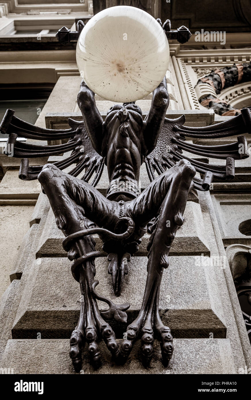 Giant Gargoyle Lamp Stock Photo - Alamy