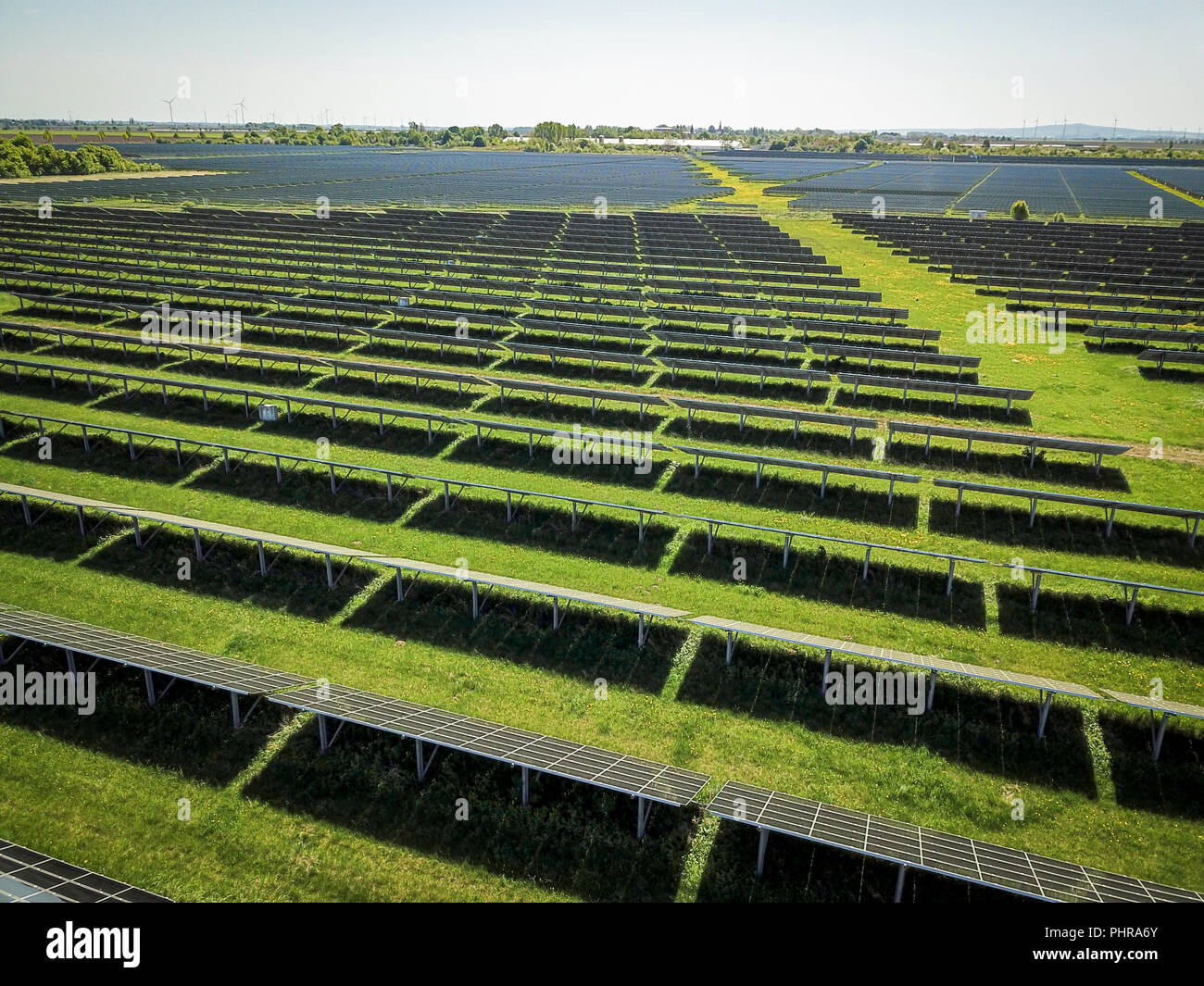 Solar park, aerial view Stock Photo - Alamy