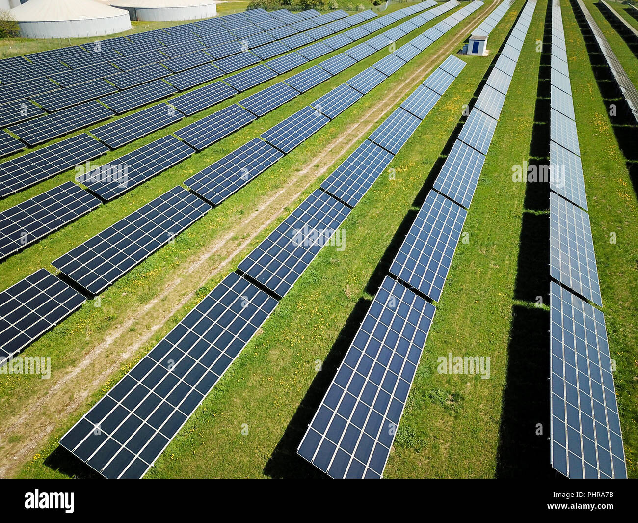 Solar park, aerial view Stock Photo - Alamy