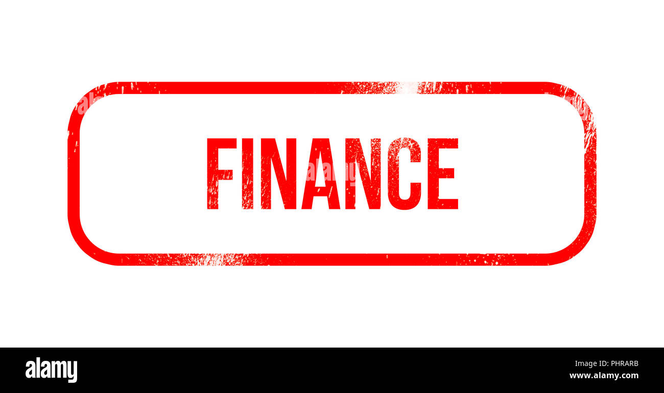 finance - red grunge rubber, stamp Stock Photo - Alamy