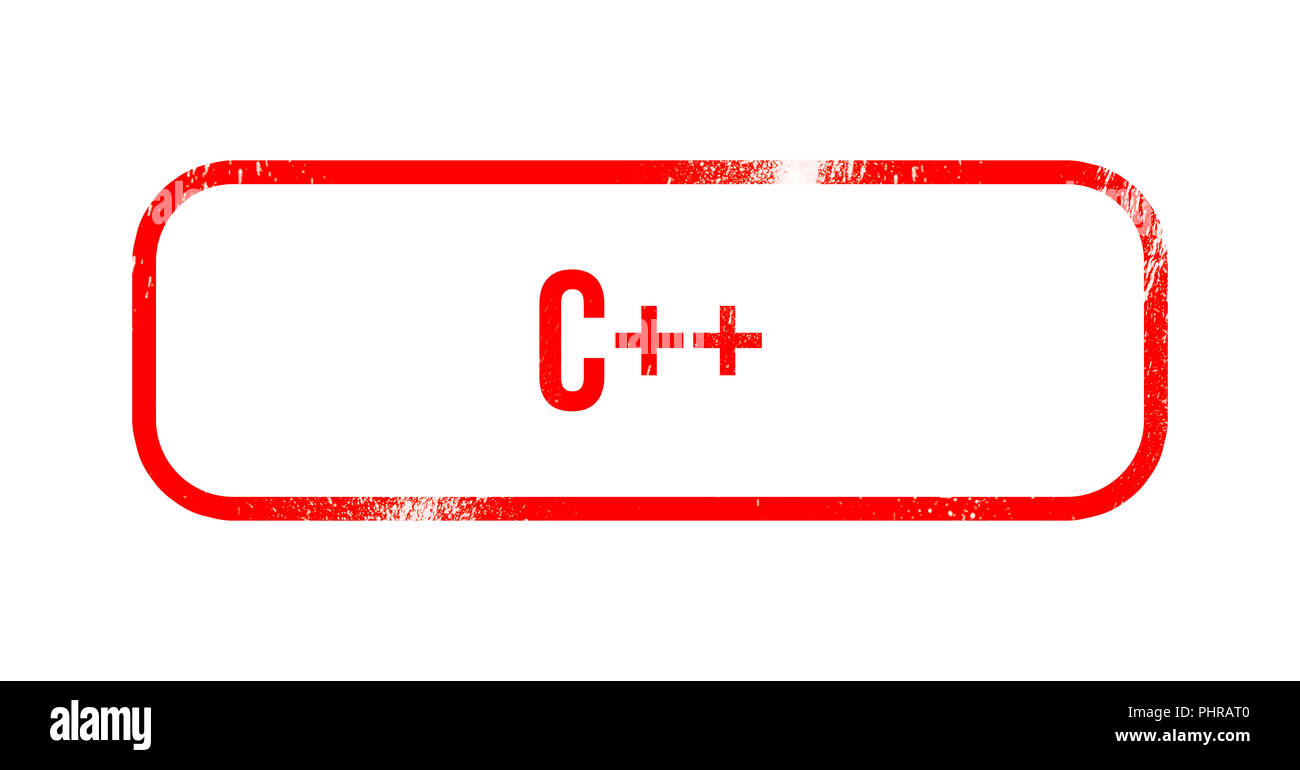 c++ - red grunge rubber, stamp Stock Photo - Alamy