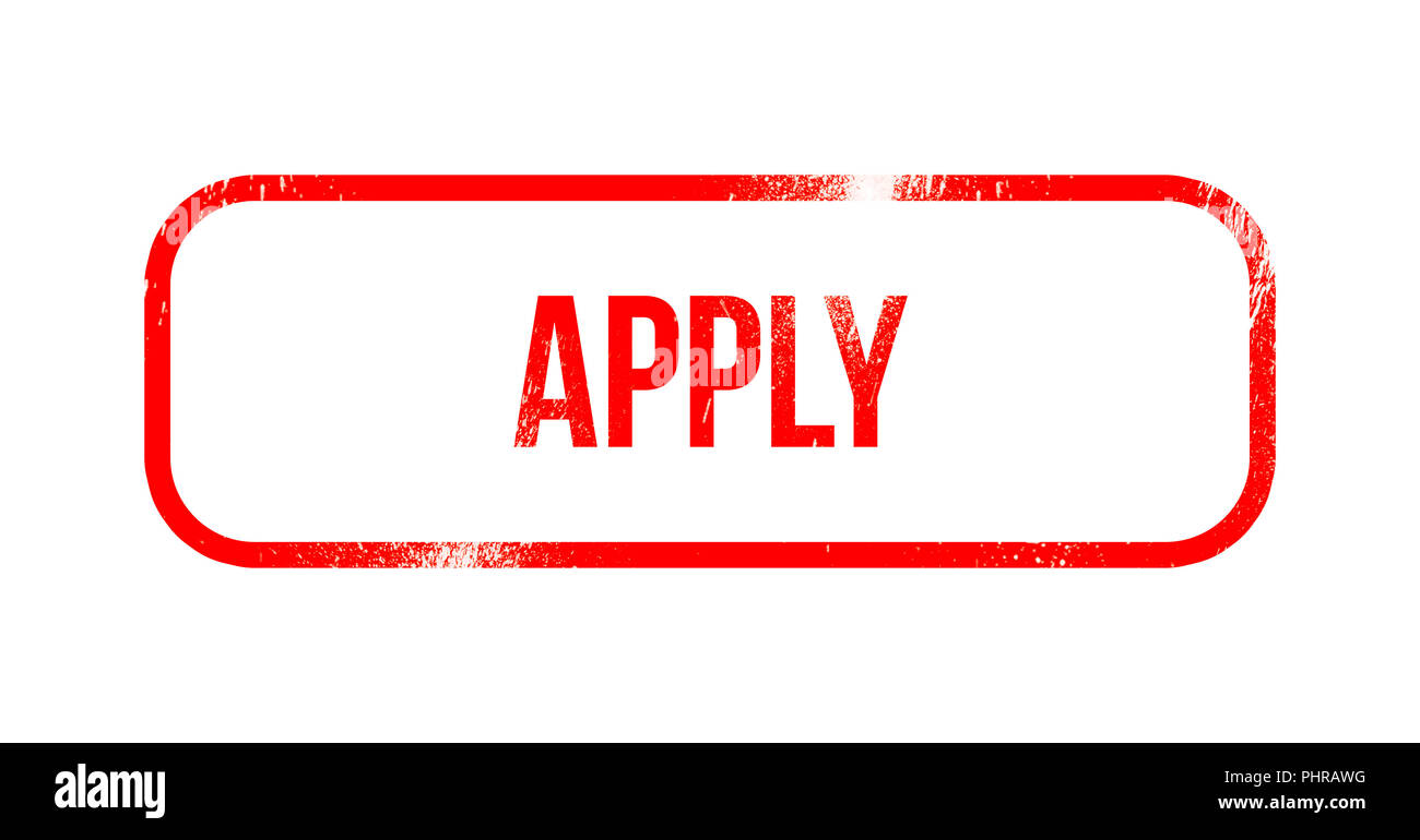 apply - red grunge rubber, stamp Stock Photo - Alamy