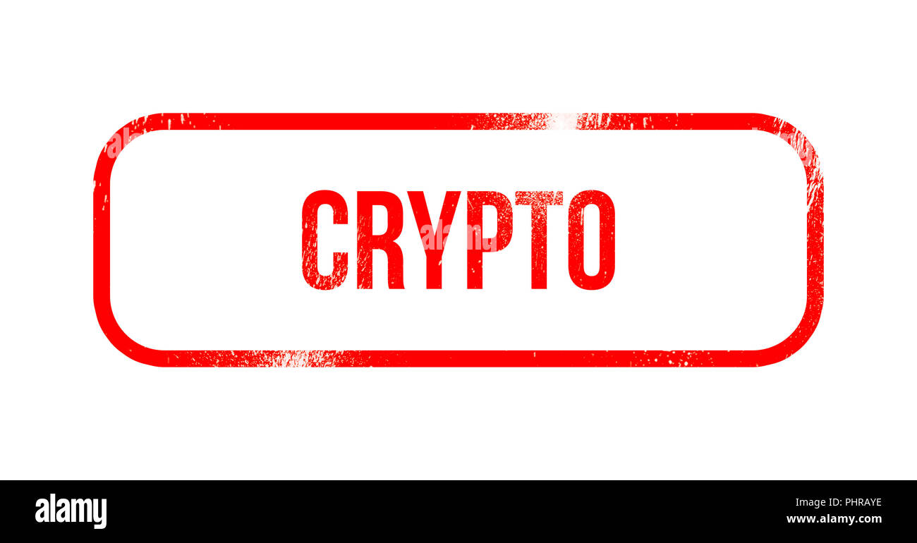 crypto - red grunge rubber, stamp Stock Photo - Alamy