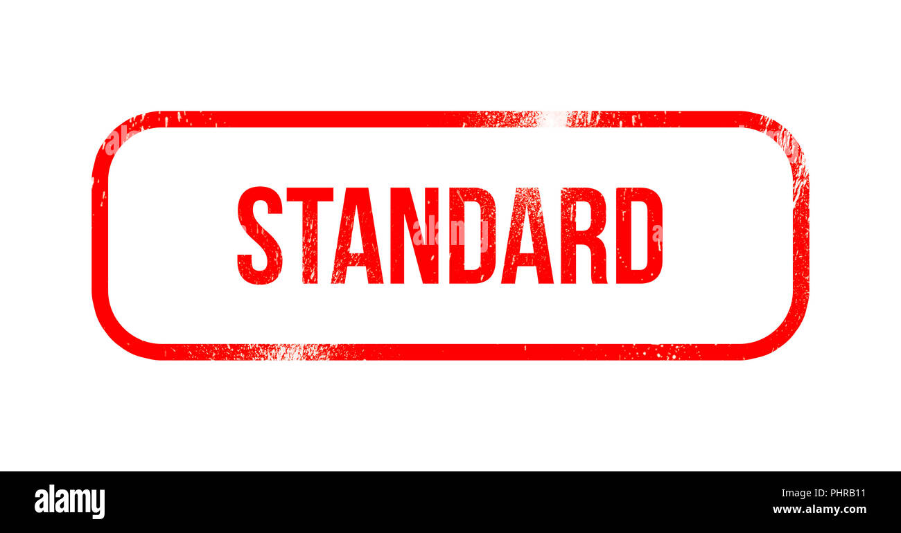 standard - red grunge rubber, stamp Stock Photo - Alamy