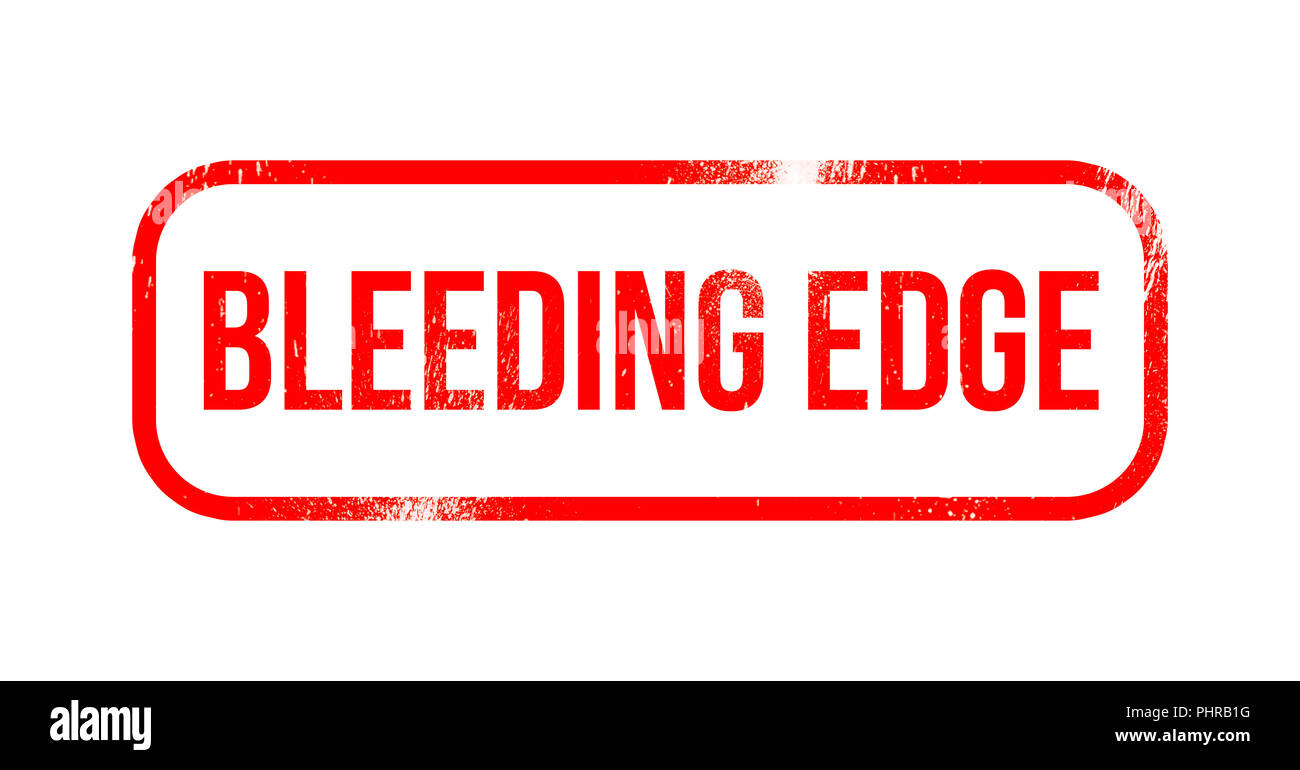 Bleeding edge - red grunge rubber, stamp Stock Photo - Alamy