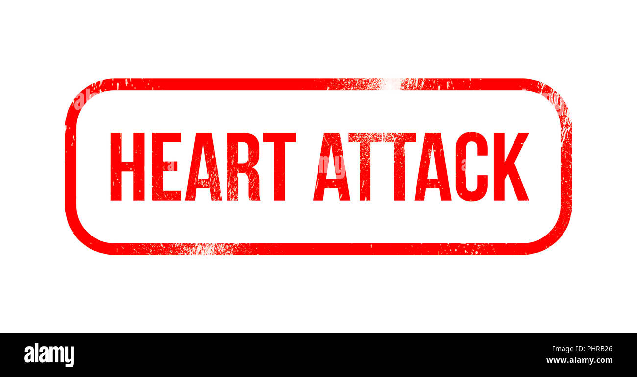 heart attack - red grunge rubber, stamp Stock Photo - Alamy