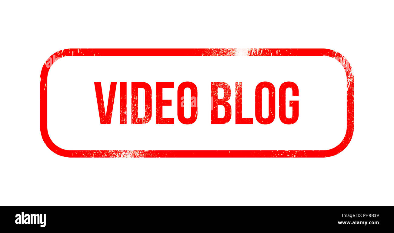 Video blog red sign Cut Out Stock Images & Pictures - Alamy