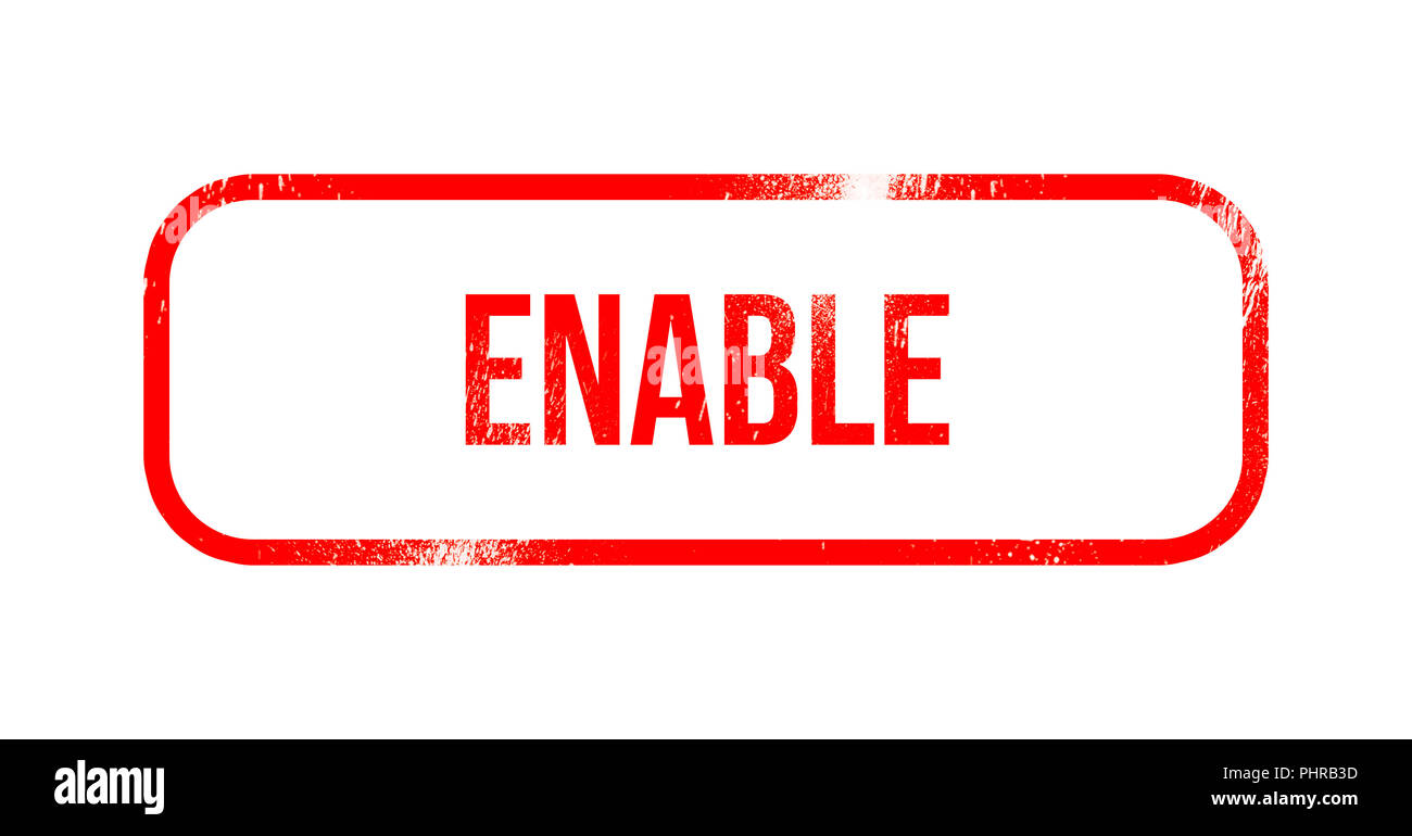 Enable - red grunge rubber, stamp Stock Photo - Alamy Enable - red grunge rubber, stamp Stock Photo - Alamy