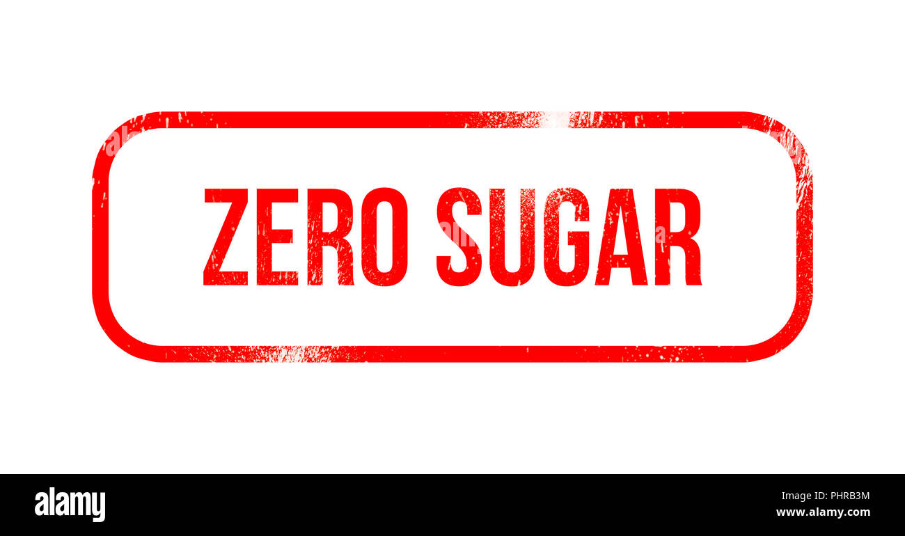 zero sugar - red grunge rubber, stamp Stock Photo - Alamy