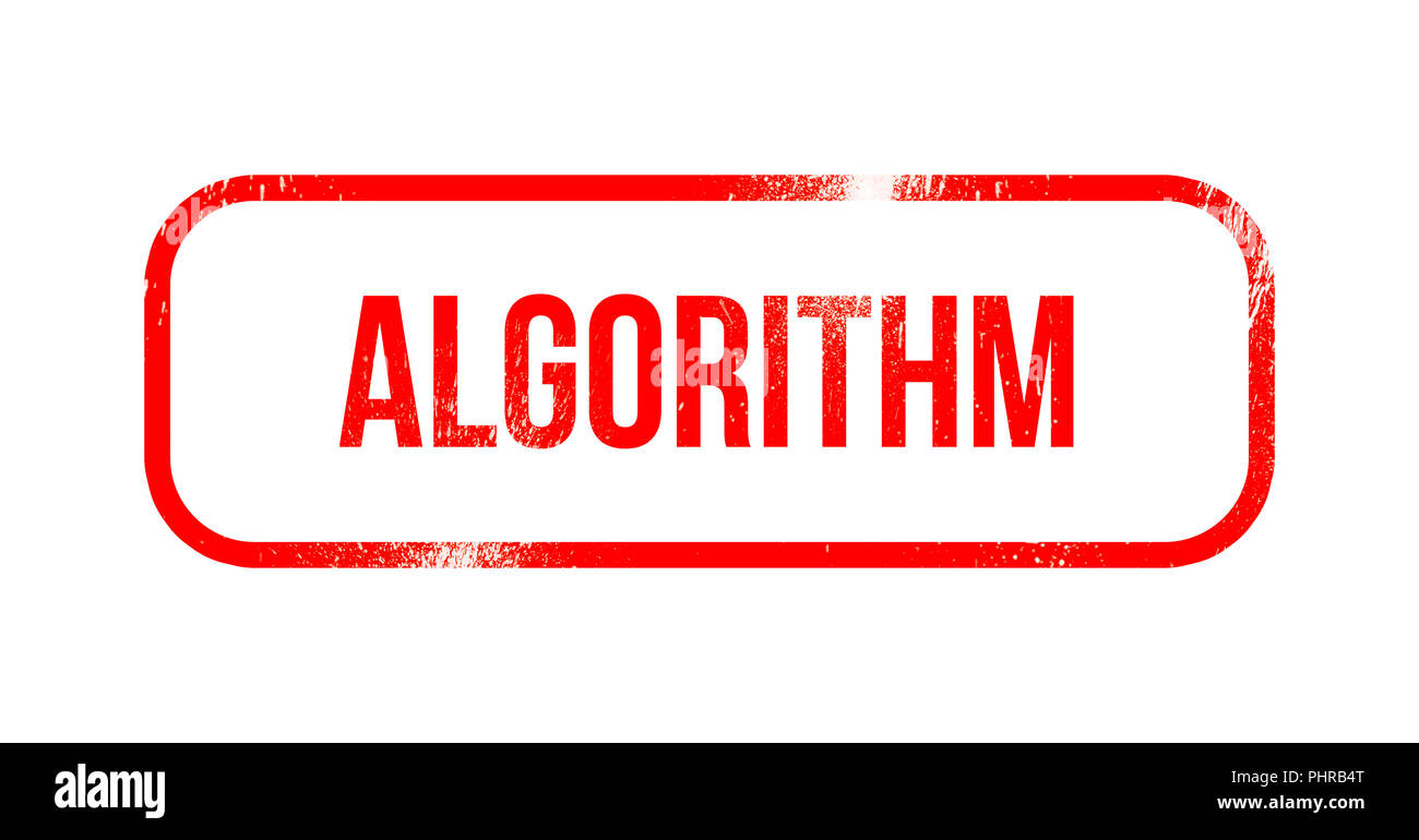 Algorithm - red grunge rubber, stamp Stock Photo - Alamy