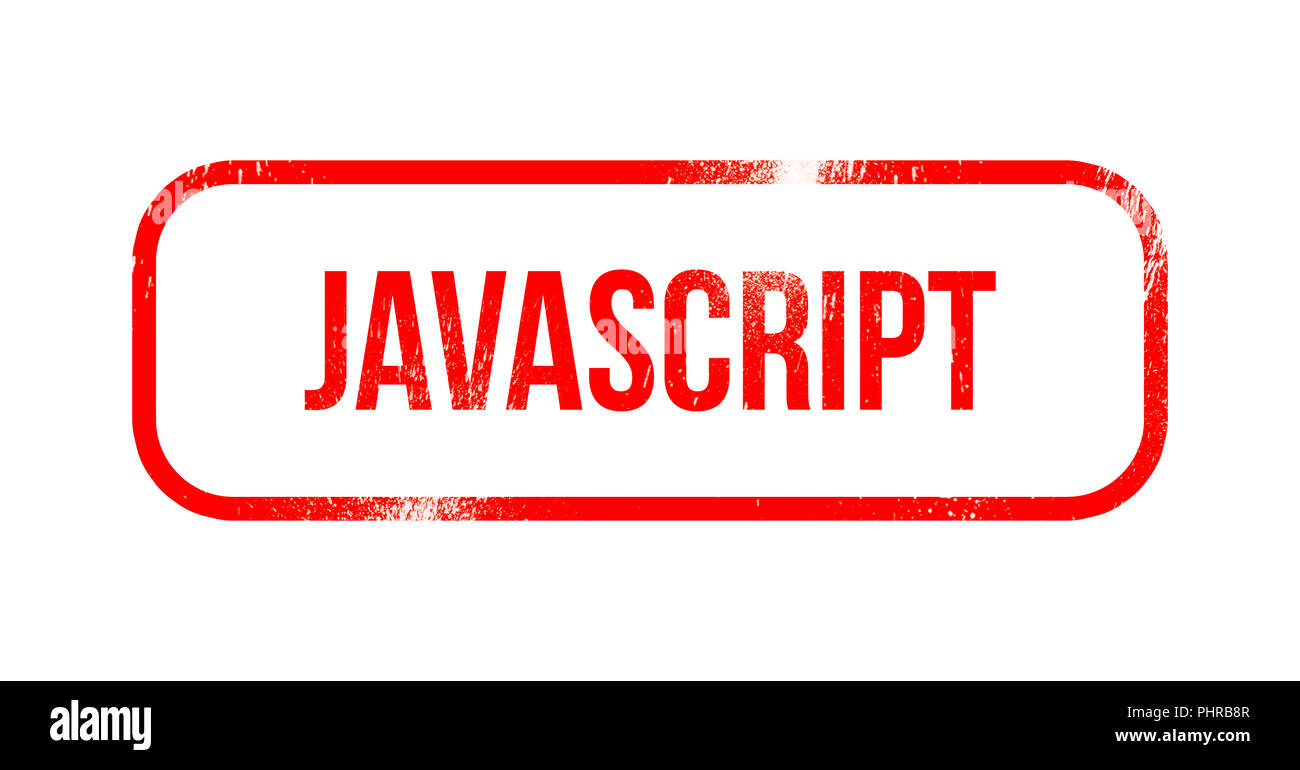 javascript - red grunge rubber, stamp Stock Photo - Alamy