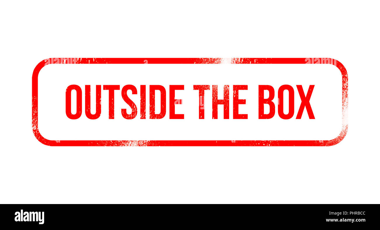 Outside box stamp sign hi-res stock photography and images - Alamy