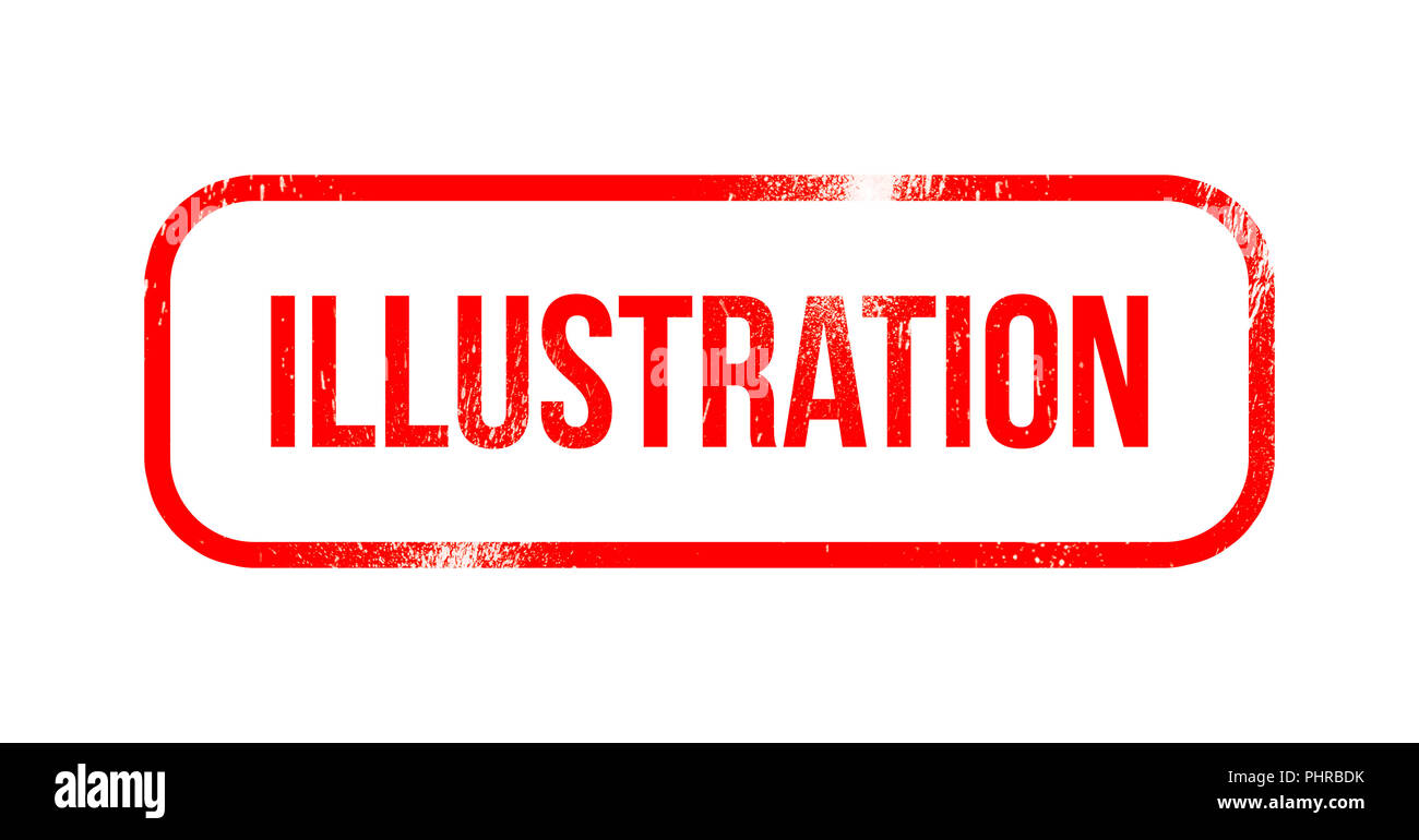 illustration - red grunge rubber, stamp Stock Photo - Alamy